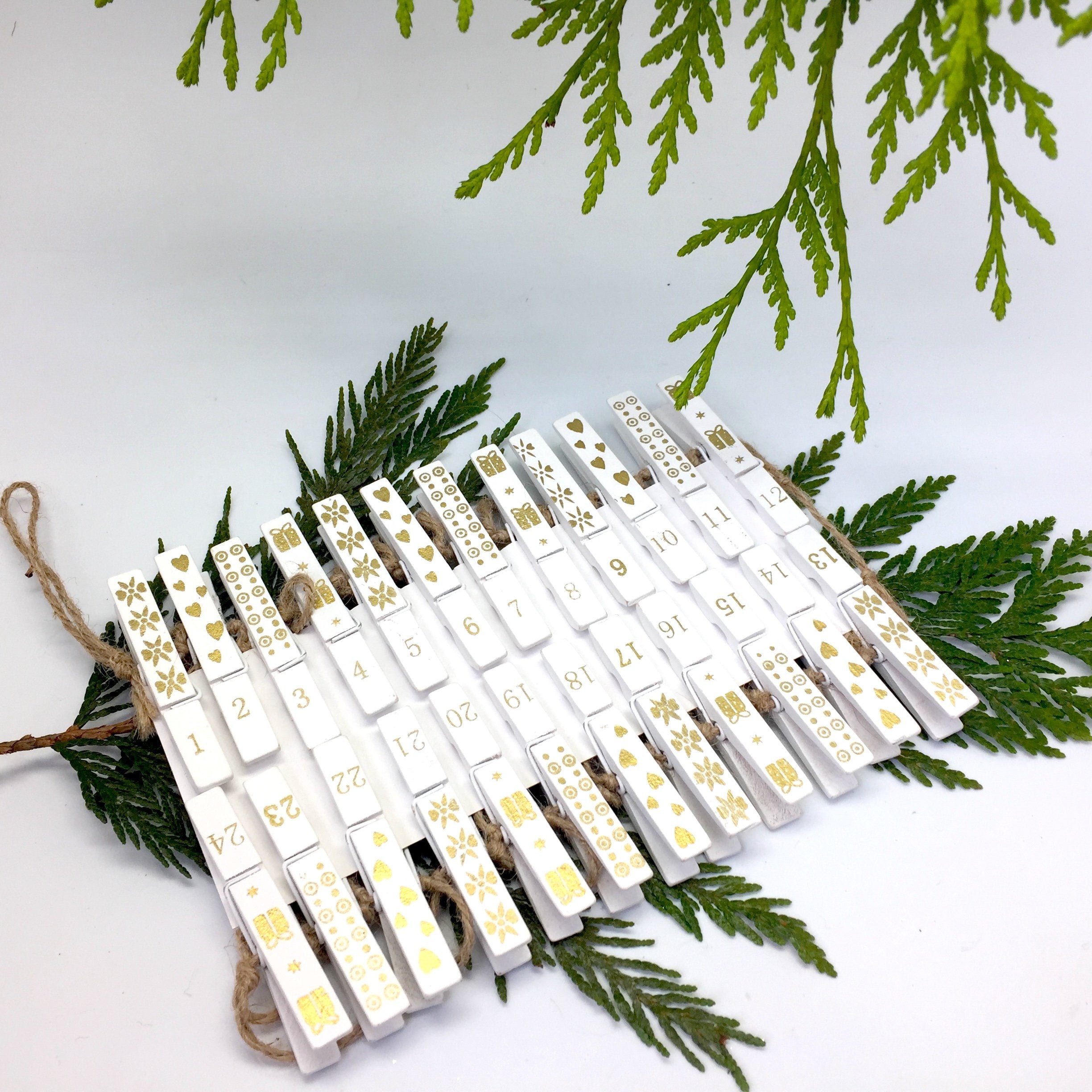 Advent Garland Clothes Pegs | Silver/Gold – Twang & Pearl